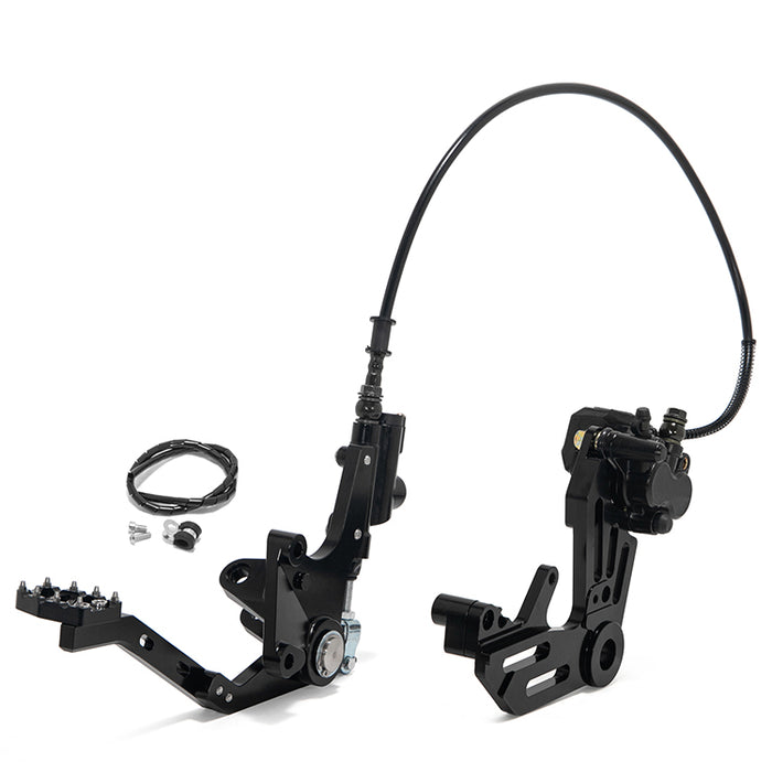 DOT 4 Aluminum Hydraulic Rear Foot Brake & Dual Caliper Bracket for Su